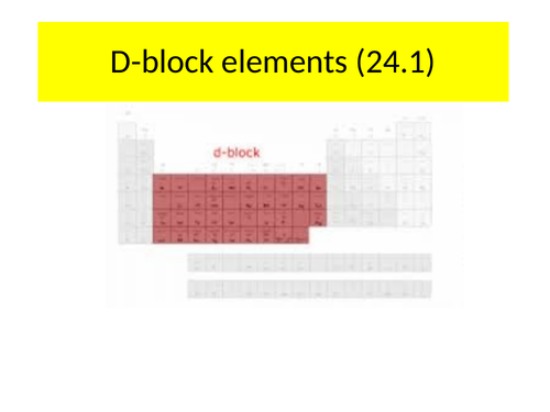 OCR A-level Chemistry - Transition elements | Teaching Resources