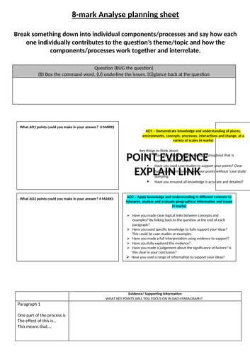 Essay writing templates for A Level Geography- 8,12,20 mark questions ... Essay writing templates for A Level Geography- 8,12,20 mark questions ...