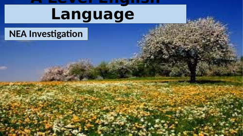 A Level English Language Investigation | Teaching Resources