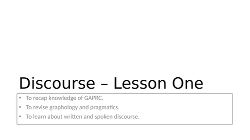 Introduction Unit for A Level English Language | Teaching Resources