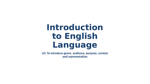 Introduction Unit for A Level English Language | Teaching Resources