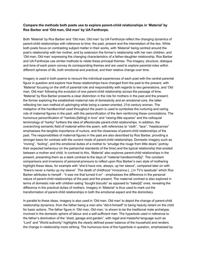 Modern Poetry Example Essay: Poems of the Decade | Teaching Resources