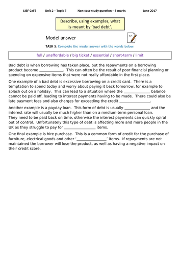 LIBF CeFS/DipFS - Bad Debt - Key Concept & NON-case Study Q (free ...