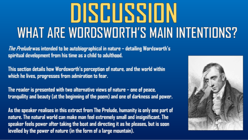 The Prelude (extract) - William Wordsworth - Double Lesson! | Teaching ...