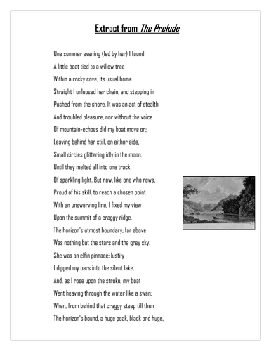The Prelude (extract) - William Wordsworth - Double Lesson! | Teaching ...