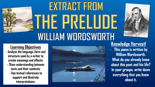 The Prelude (extract) - William Wordsworth - Bundle! | Teaching Resources