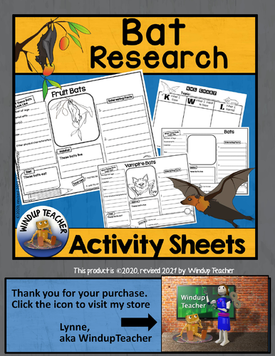 Bat Research Activity Sheets | Print and Go! | Teaching Resources