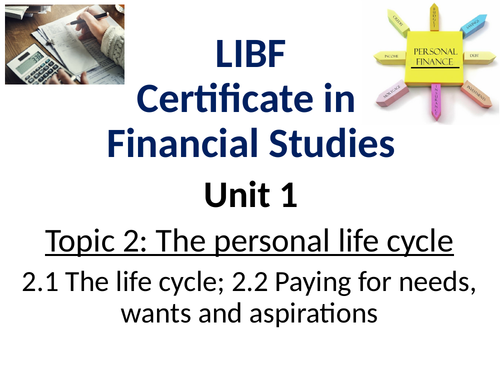 FINANCE LIBF CeFS - U1, Topic 2 - FREE SAMPLE | Teaching Resources
