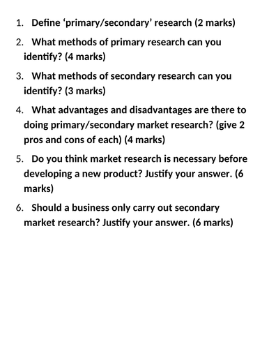 CIE iGCSE Business Unit 3: Marketing 1/2 | Teaching Resources