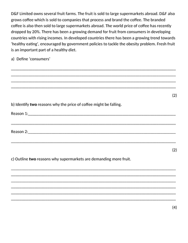 CIE iGCSE Business Unit 3: Marketing 1/2 | Teaching Resources