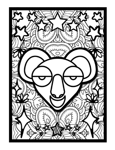 Koala Mindfulness Mandala Colouring Pages, Animals Coloring Printable ...