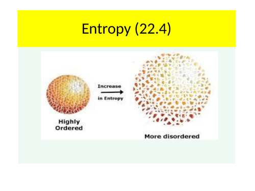OCR A-level Chemistry - Enthalpy and entropy | Teaching Resources