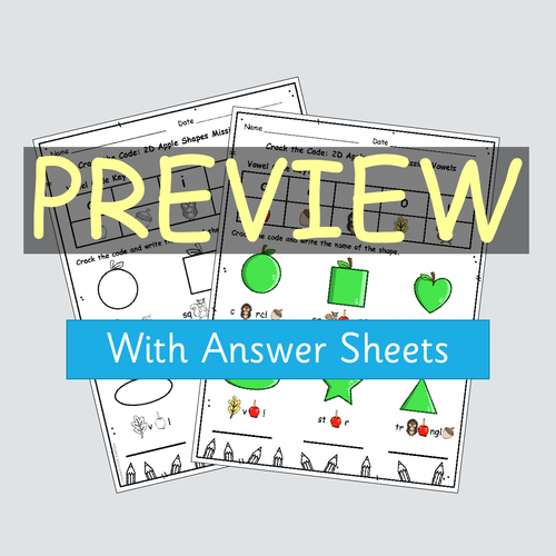2D Apple Shapes Worksheets Activities Geometry | Teaching Resources