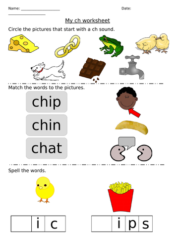 Differentiated Phonics Sheet Bundle - sh ch th ng qu | Teaching Resources