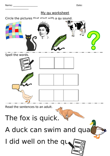 Differentiated Phonics Sheet Bundle - sh ch th ng qu | Teaching Resources