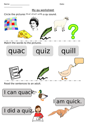 Differentiated Phonics Sheet Bundle - sh ch th ng qu | Teaching Resources