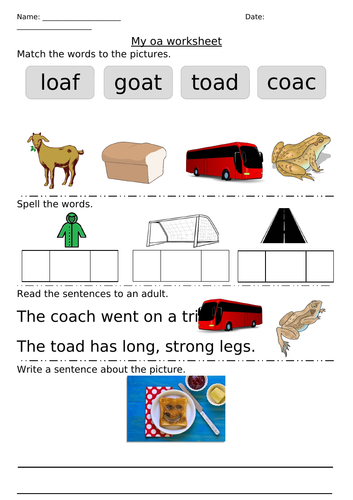Differentiated Phonics Sheet Bundle - ai ee igh oa oo | Teaching Resources