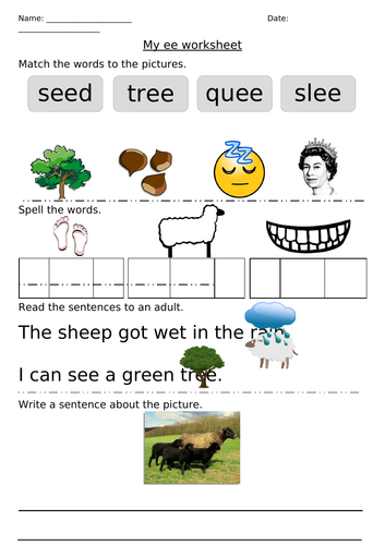Differentiated Phonics Sheet Bundle - ai ee igh oa oo | Teaching Resources