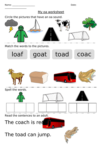 Differentiated Phonics Sheet Bundle - ai ee igh oa oo | Teaching Resources