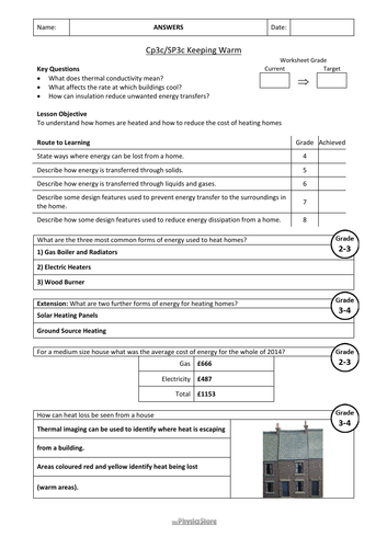 KS4 GCSE Physics EDEXCEL CP3/SP3 Conservation of Energy - 23WS and 18MS ...