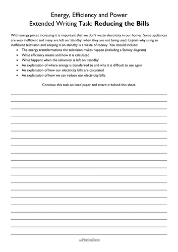KS4 GCSE Physics EDEXCEL CP3/SP3 Conservation of Energy - 23WS and 18MS ...