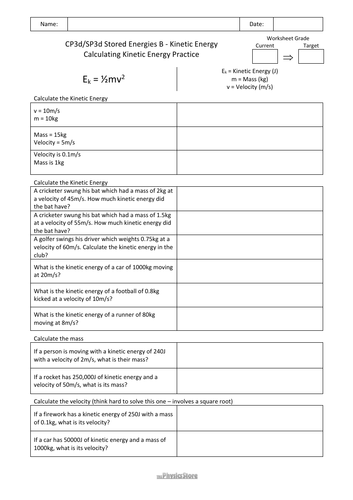 KS4 GCSE Physics EDEXCEL SCP3/SP3 Conservation of Energy 7 PPTS 23WS ...
