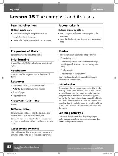 Year 1/2 (KS1)- Geography-Compass and how to use it | Teaching Resources