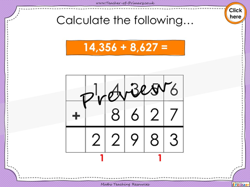 Adding Numbers with More than 4 Digits - Year 5 | Teaching Resources