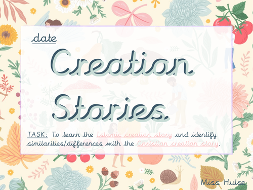 Islam Creation Story - Upper KS2 RE | Teaching Resources