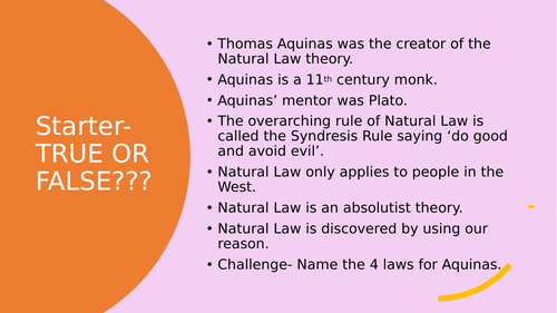 Natural Law- Goods and Virtues | Teaching Resources