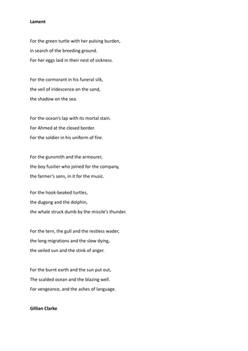 Introduction to Comparing Poems | Teaching Resources Introduction to Comparing Poems | Teaching Resources