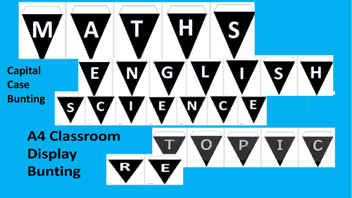 Display Bunting Lettering Pack A4 Primary | Teaching Resources