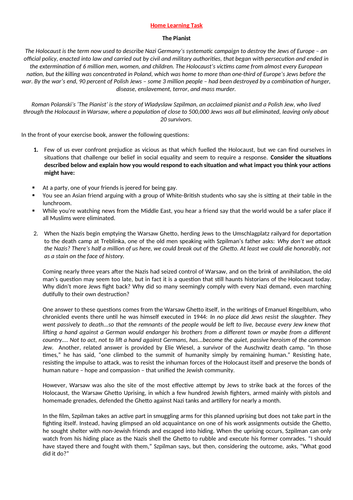 Remembering the Holocaust | Teaching Resources