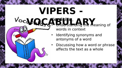 VIPERS Posters | Teaching Resources