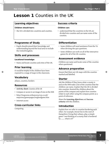 Year 3-Geography- UK Counties and Major Cities (2 Lessons) | Teaching ...