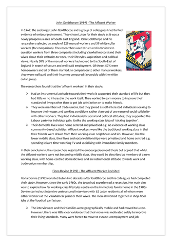 The Marmot Review and The Affluent Worker Studies: Social ...