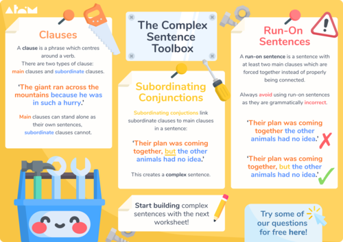 Writing Complex Sentences: 11+ and KS2 Creative Writing | Teaching ...