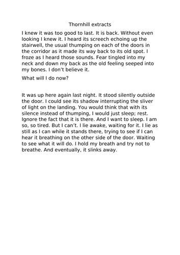 Suspense writing year 4 talk for writing the manor house unit ...