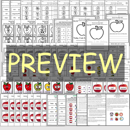 Apples Emotions Feelings Worksheets Activities | Teaching Resources
