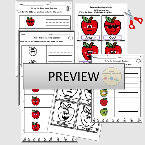 Apples Emotions Feelings Worksheets Activities | Teaching Resources