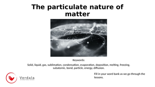The particulate nature of matter | Teaching Resources