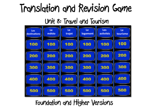 BUNDLE- Translation and Revision Games- Theme 2- GCSE French | Teaching ...