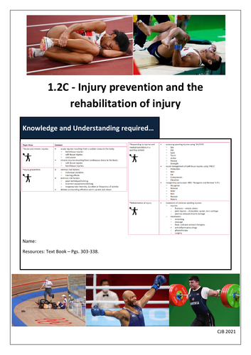 OCR A Level PE - Exercise Physiology ILT6 - Injury & Rehabilitation ...