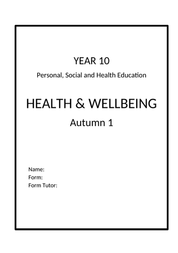 KS4 PSHE Health and Well-being lessons | Teaching Resources