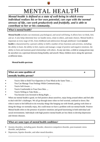 Year 9 PSHE Student work booklets | Teaching Resources