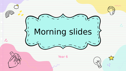 Morning Slides - Autumn 1st 2021 | Teaching Resources