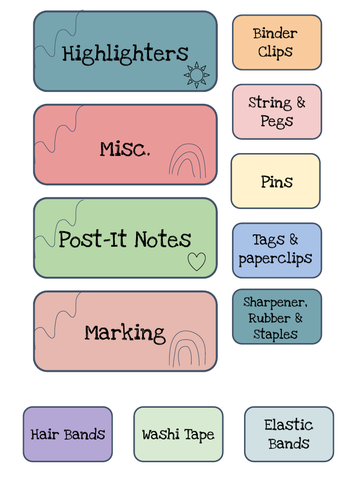 Natural Boho Teacher Toolkit Lables | Teaching Resources