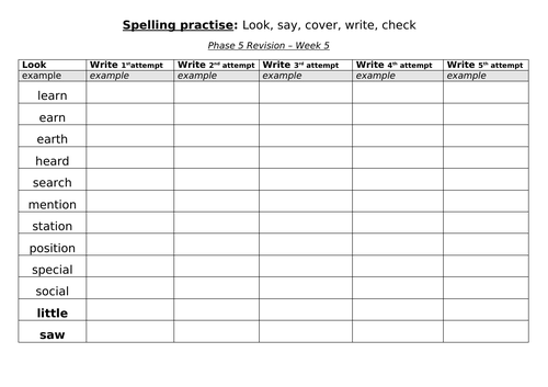 Spellings Phase 5c (6Weeks) | Teaching Resources