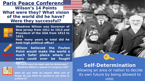 Treaty of Versailles 5/10: Woodrow Wilson’s 14 Points | Teaching Resources