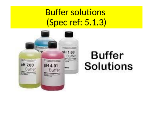 OCR A-level Chemistry - Buffers and neutralisation | Teaching Resources